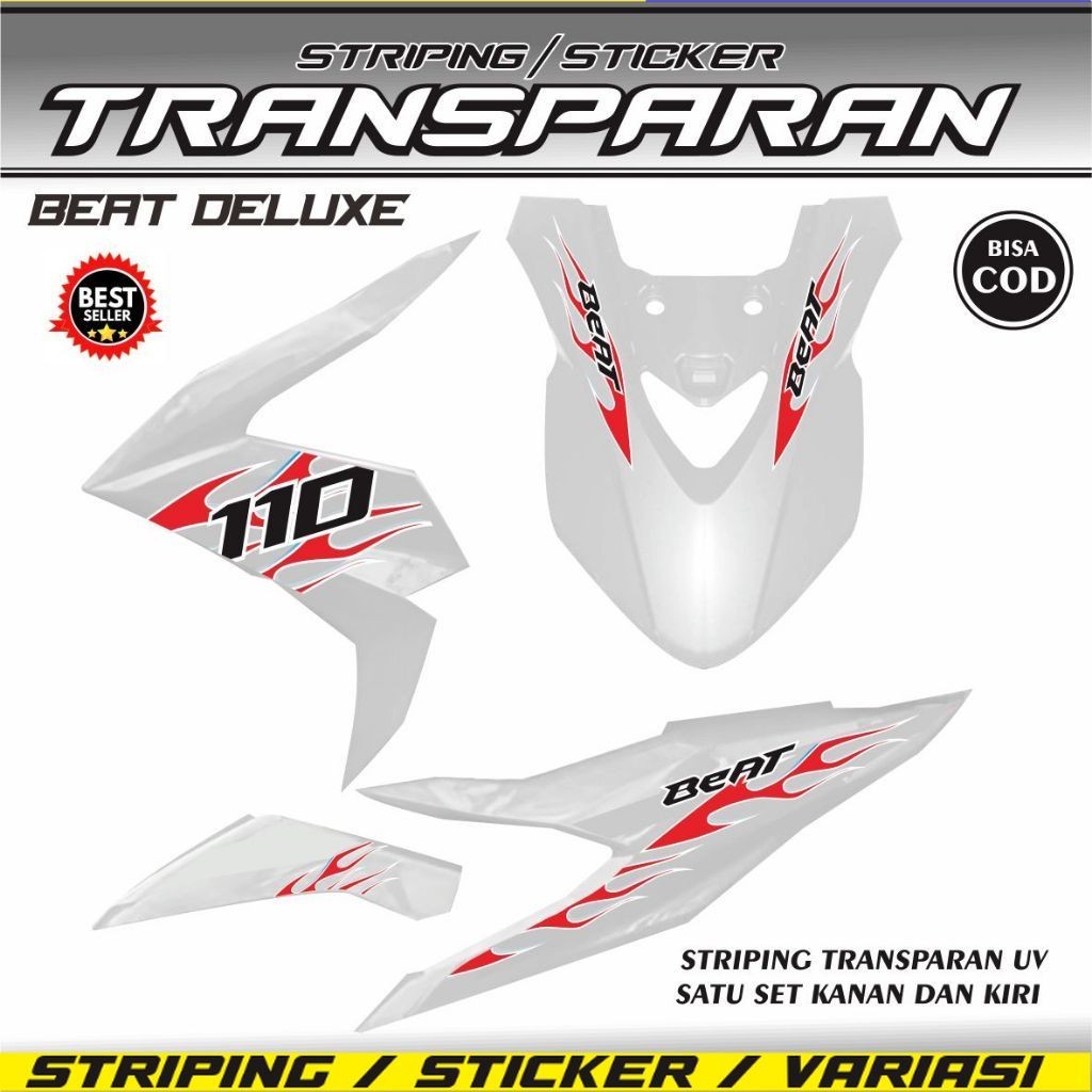 VARIATIONS LIST OF MOTORCYCLE TRANSFER STRIPING BEAT DELUXE ISS CBS ...