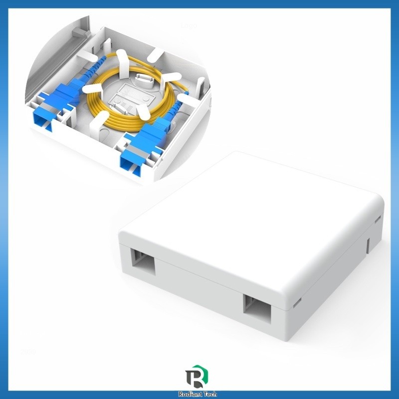 Fiber Panel 86x86mm FTTH Fiber Optic Terminal Dual SC Junction Box | Shopee Philippines
