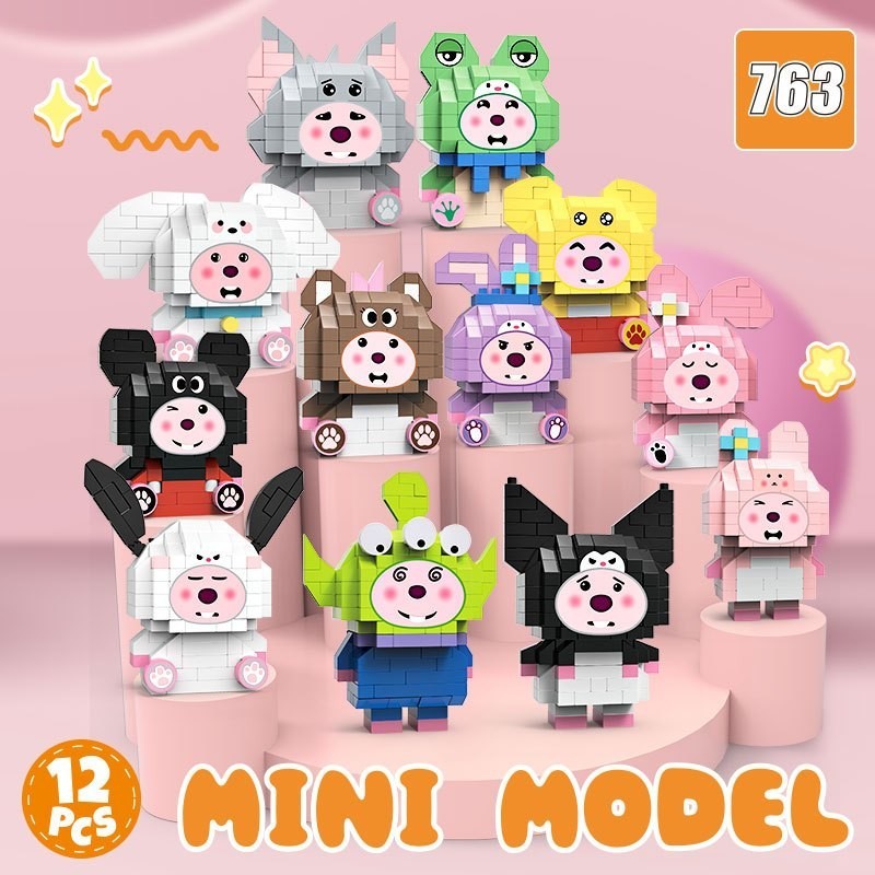 Lego Loopy/Kuromi/Cinnamoroll/Melody Bricks Characters Toys Arranging Nano Blocks DIY Building ...