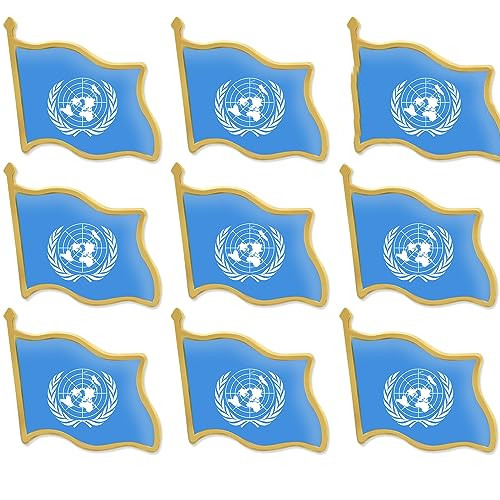 United Nations Flag Lapel Pins Bulk - Metal UN International Brooch ...