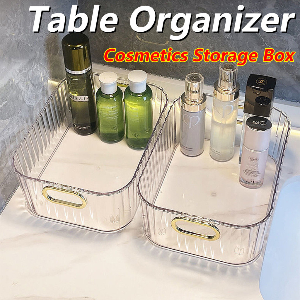 Luxury Table Organizer PET Desk Organizer Bathroom Storage Basket with ...