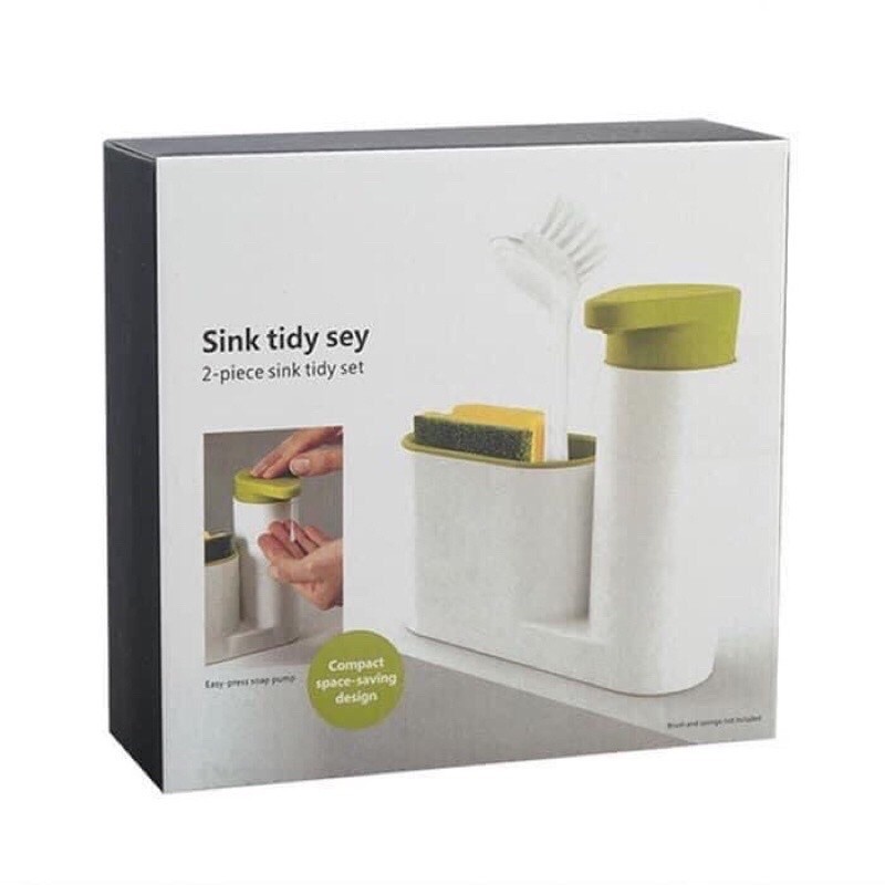 bath Kitchen liquid hand soap dispenser 2 in 1 sink tidy set | Shopee ...