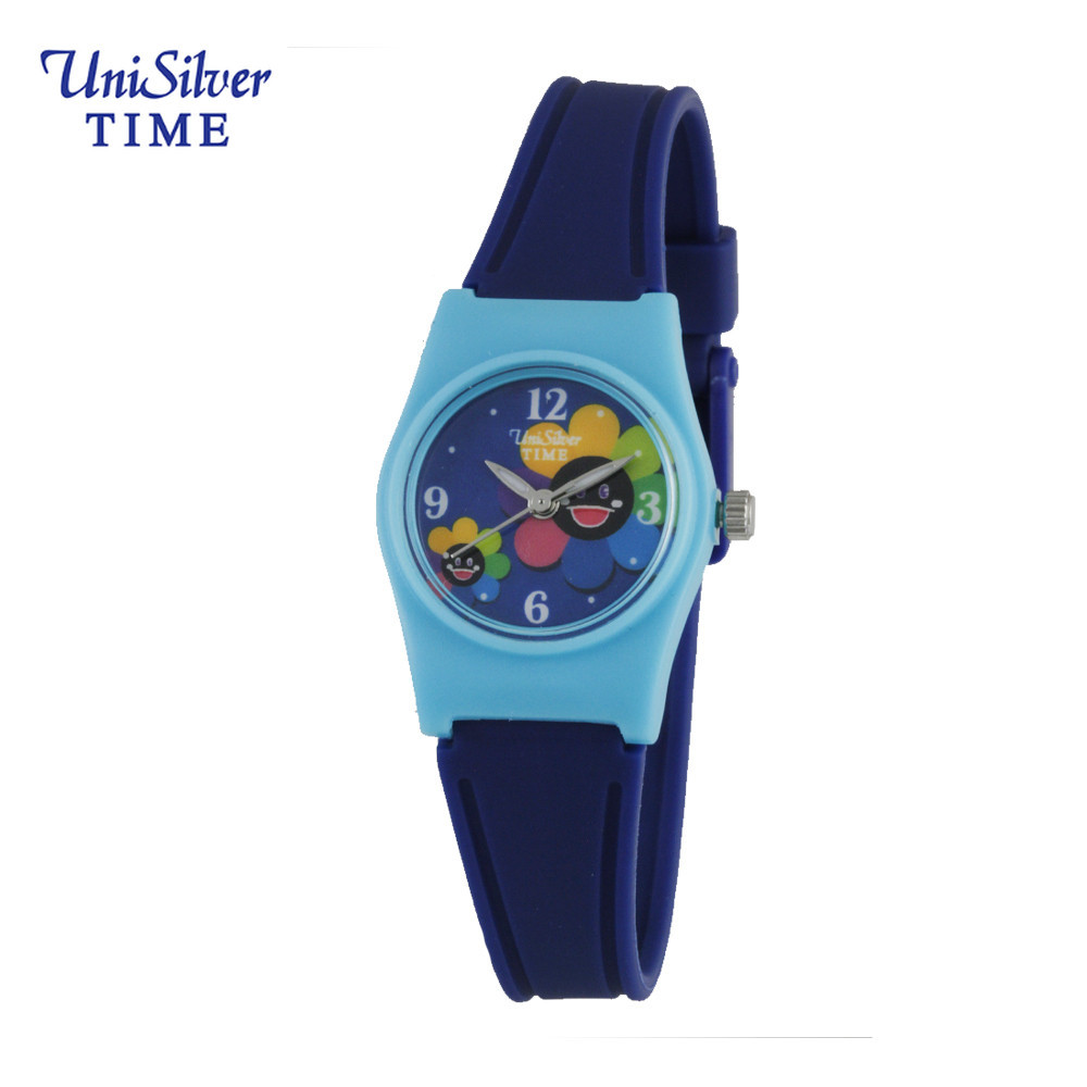 UniSilver TIME Bloom Women's Small Analog Navy Blue/Light Blue Rubber ...