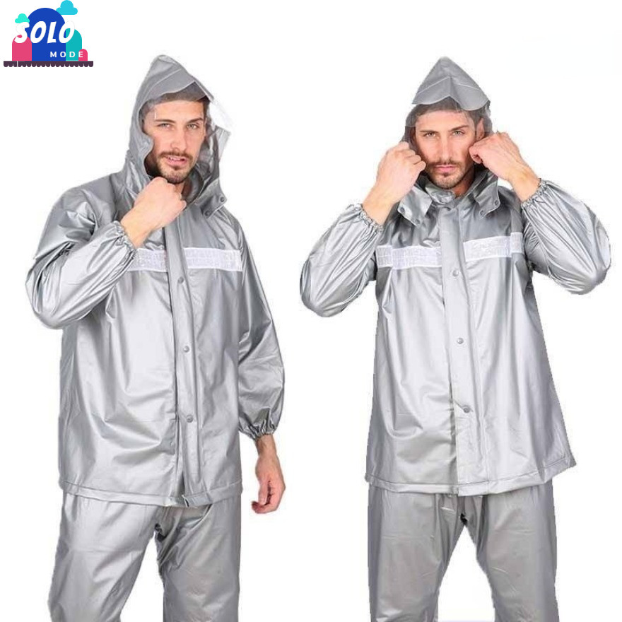 Rubberized Titanium Motorcycle raincoat adult Terno freesize makapal ...