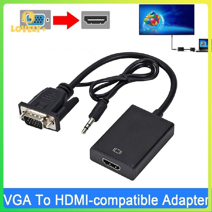 VGA To HDMI Converter Adapter With Audio Video Converter for PC ...
