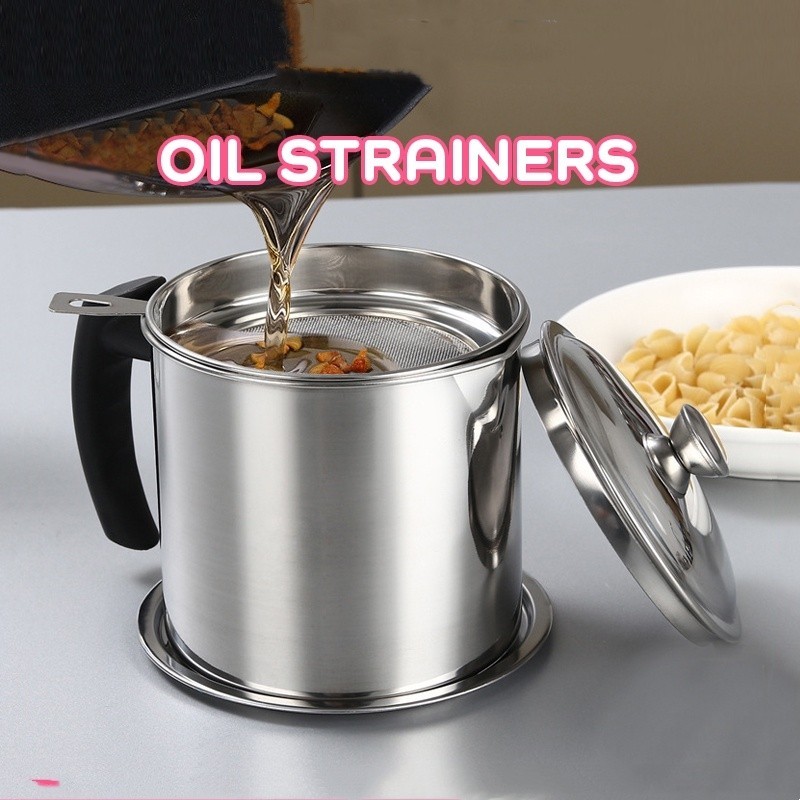 Stainless Steel Oil Strainer Pot Oil Filter Pot Oil Filter Kettle with ...