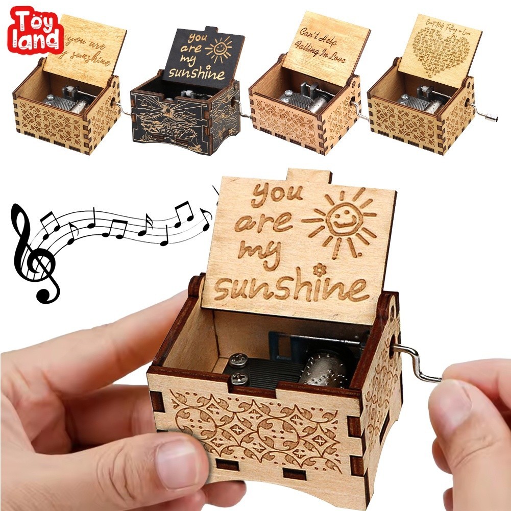 Wooden Music Box You Are My Sunshine /Can't Help Falling In Love ...