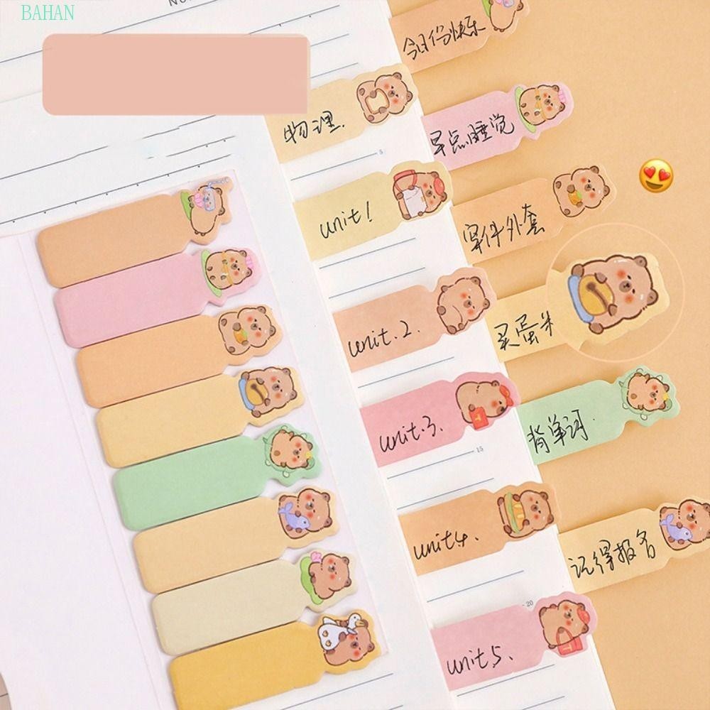 BAHAN Capybara Index Sticky, Cute Cartoon Book Annotations Capybara ...