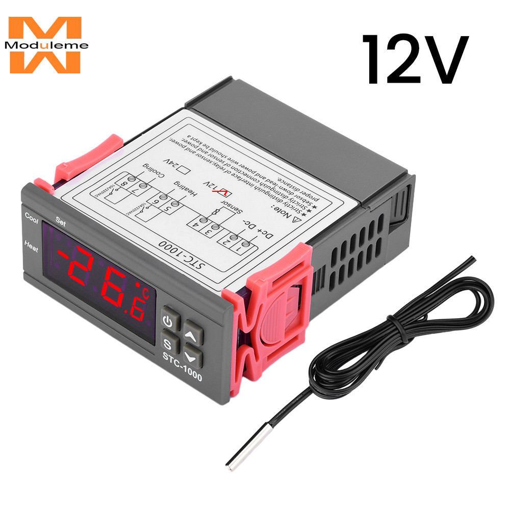 STC-1000 DC12/24V AC110-220V 10A Digital Microcomputer Temperature Control Switch Temperature ...