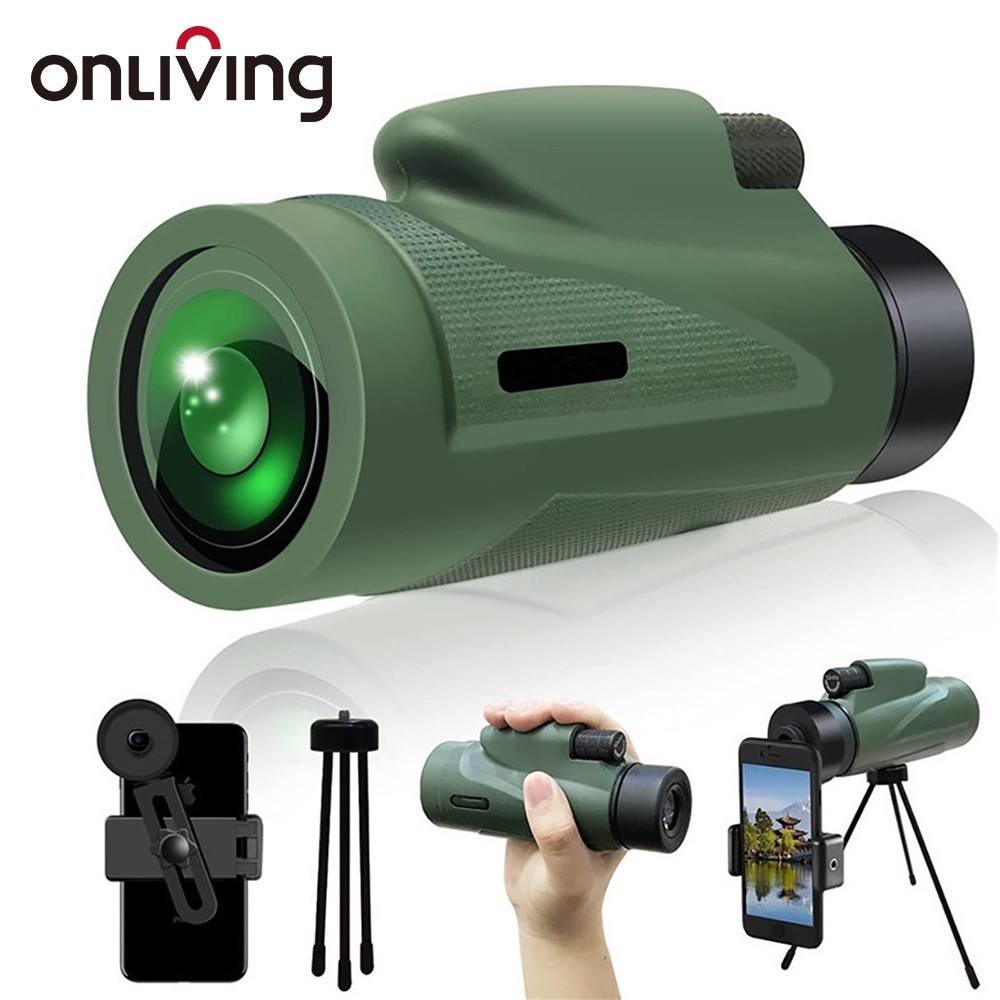RR+~ONLIVING Powerful Monocular Telescope Clear Weak Night Vision Zoom ...