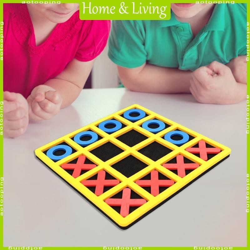 AOTOO Tic Tac Toe Game Top Table Games Decor Family Games Classic Board ...