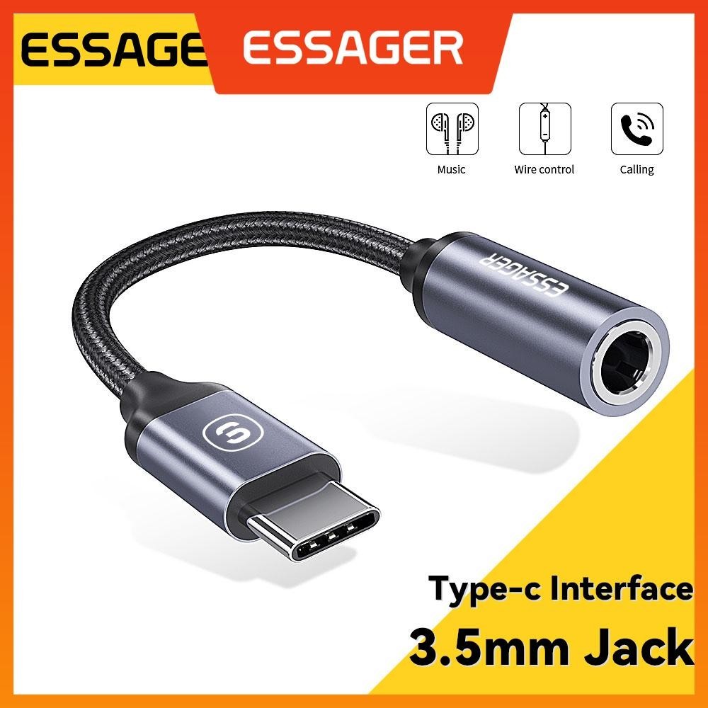 Essager 3.5mm Jack AUX Adapter Cable USB C to 3.5 Earphone Audio ...