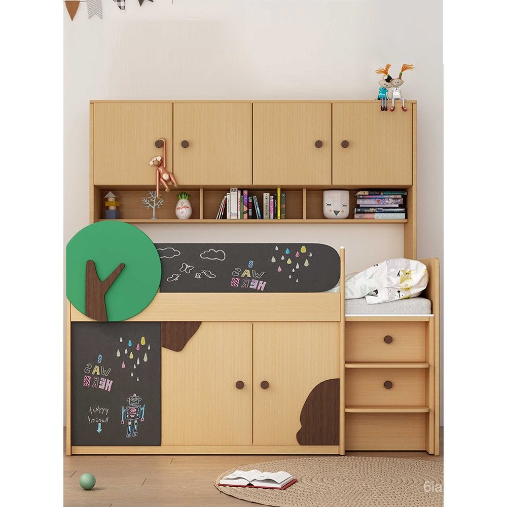 Anlantu Small Apartment Nordic Children's Bed Half-high Bed Boys and ...