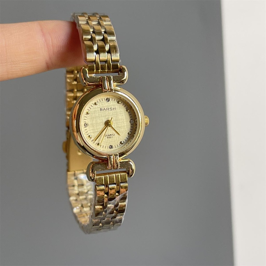 Retro Mini Round Dial Classy Vintage Analog Watch for Women Stainless ...