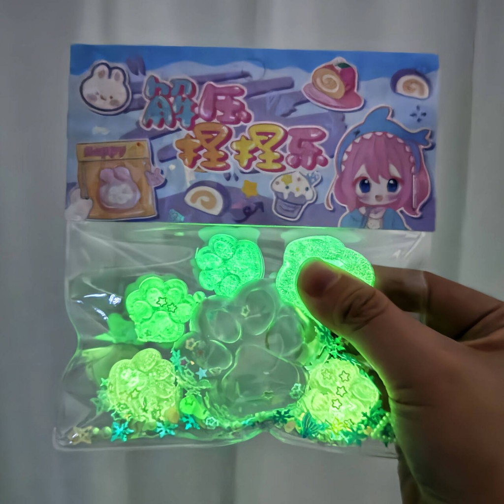 Luminous Cat Paw Hamster Squishy Squeeze Toy Stress Relief Party ...