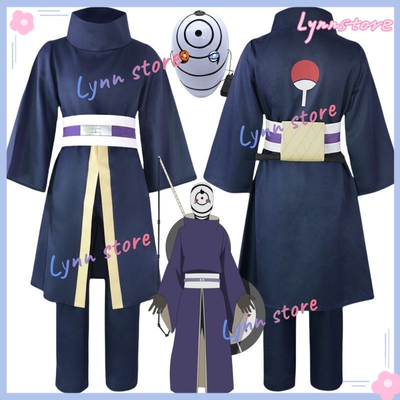 Obito Uchiha Cosplay Costume Anime NARUTO Uniforms Mask Outfit Carnival ...
