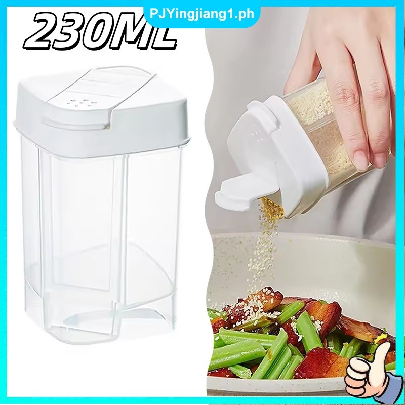 230ML Seasoning Container Box Double Lids Salt Pepper Shaker Dispenser ...