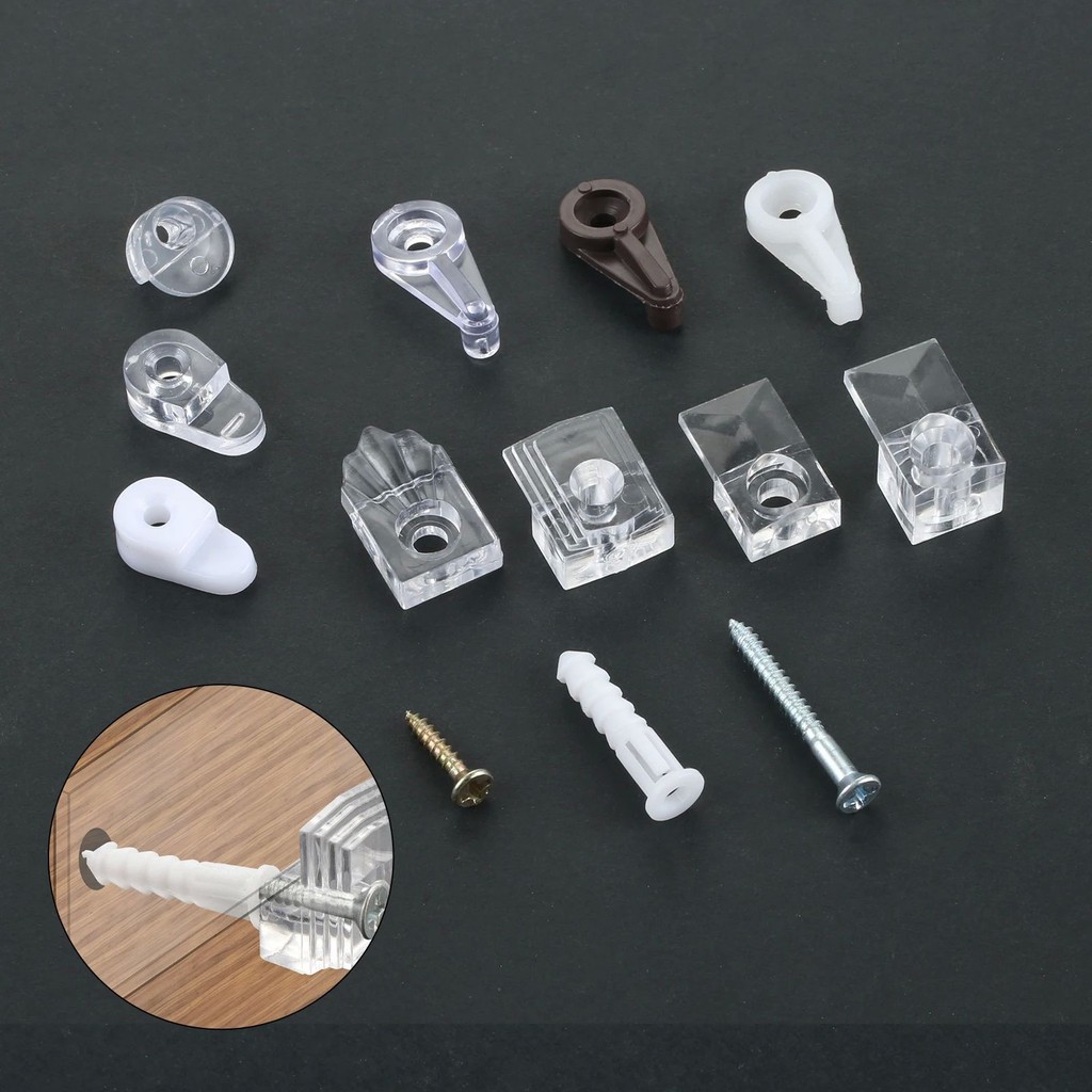 10Pcs Glass Retainer Mirror Clips w/screw Fixing Panel Holder Screen ...