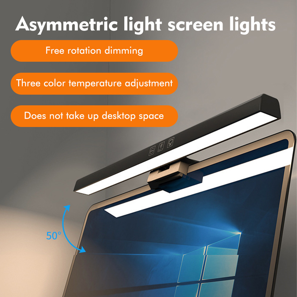 33cm/50cm Adjustable Monitor Light Bar Laptop PC Screen Light Hanging ...
