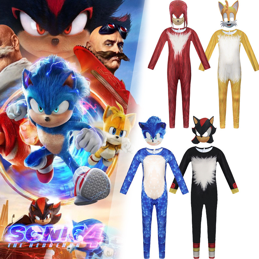 Sonic the Hedgehog 3 bodysuit for kids Tails Knuckles Shadow jumpsuits ...