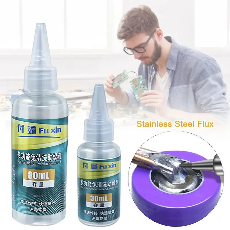 30ml 80ml 200ml Stainless Steel Flux Battery Electrode Soldering Quick ...
