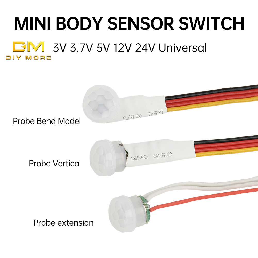 DIYMORE DC 3-24V Body Sensor Switch Mini Motion PIR Pyroelectric ...