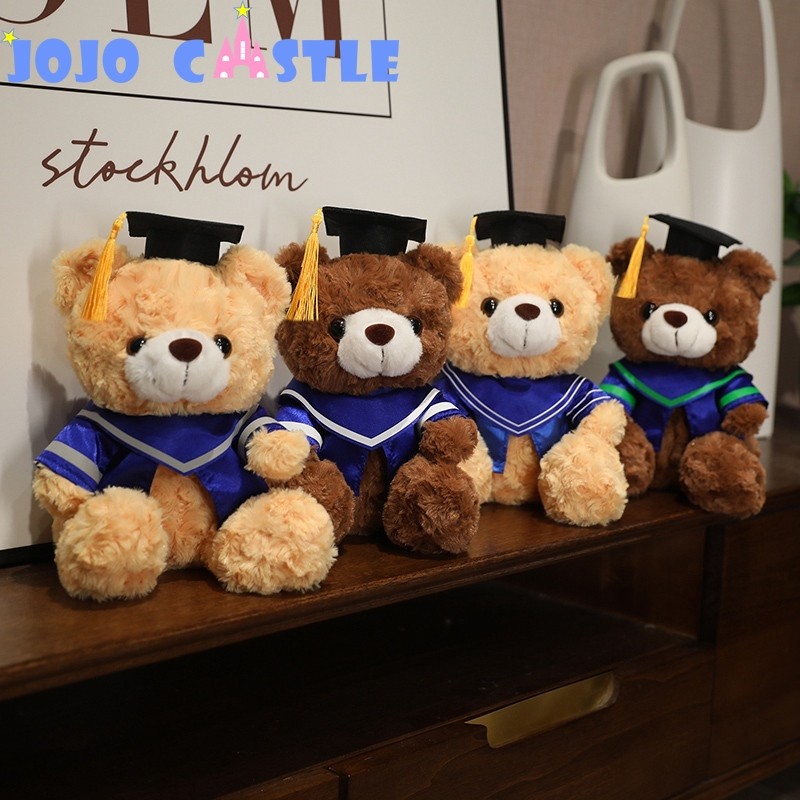JOJO CASTLE 23/28cm Graduation Teddy Bear Kawaii Doctor Bear Plush Toy ...