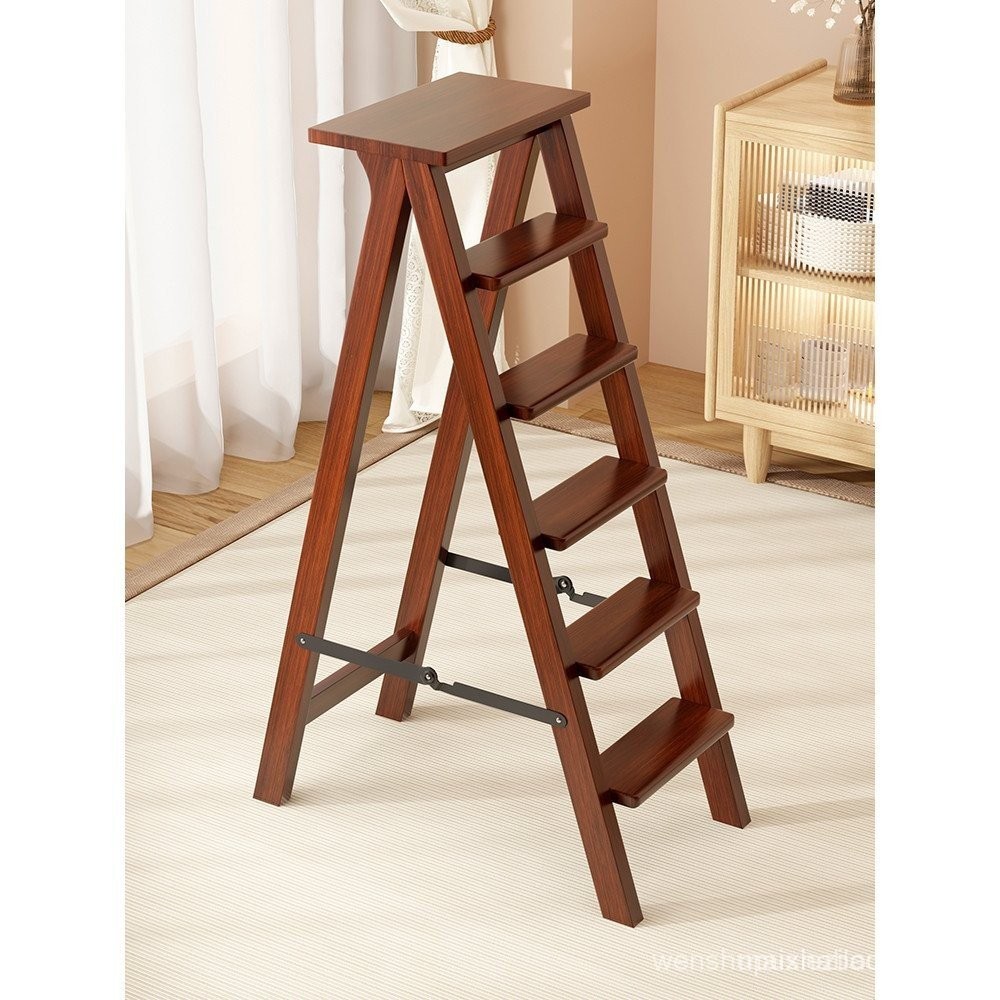 Housewarming Ladder Red Step-by-Step Climbing Ladder Folding Ladder ...