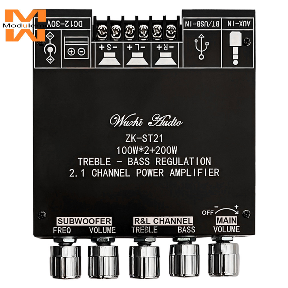 ZK-ST21 BT Digital Amplifier Board 2.1 Channel 100W+100W+200W Subwoofer Chip TPA3221 | Shopee ...