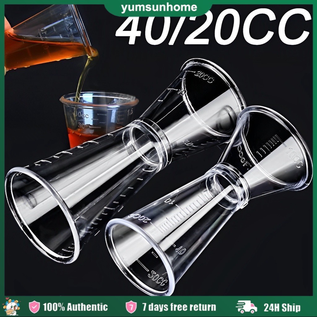 Acrylic Clear Double Jigger Measuring Cup 40cc counting cup 100ml for ...