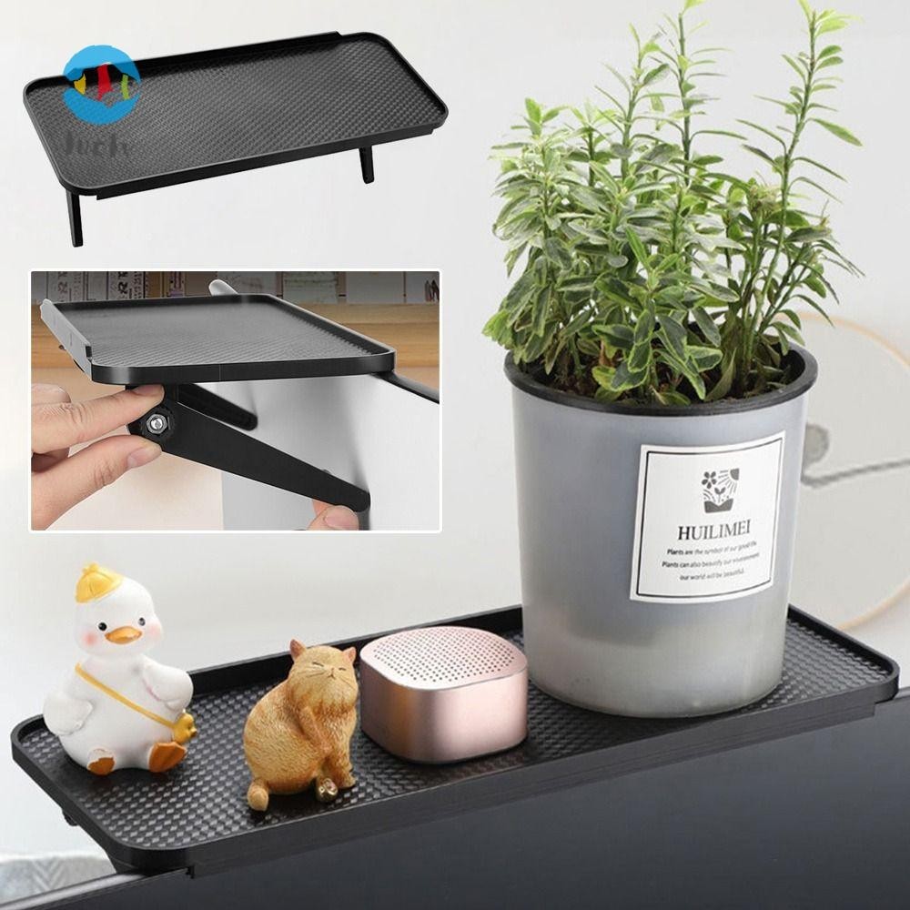 LUOLUVO Computer LCD Display Rack, ABS Black TV Screen Shelf, Portable ...