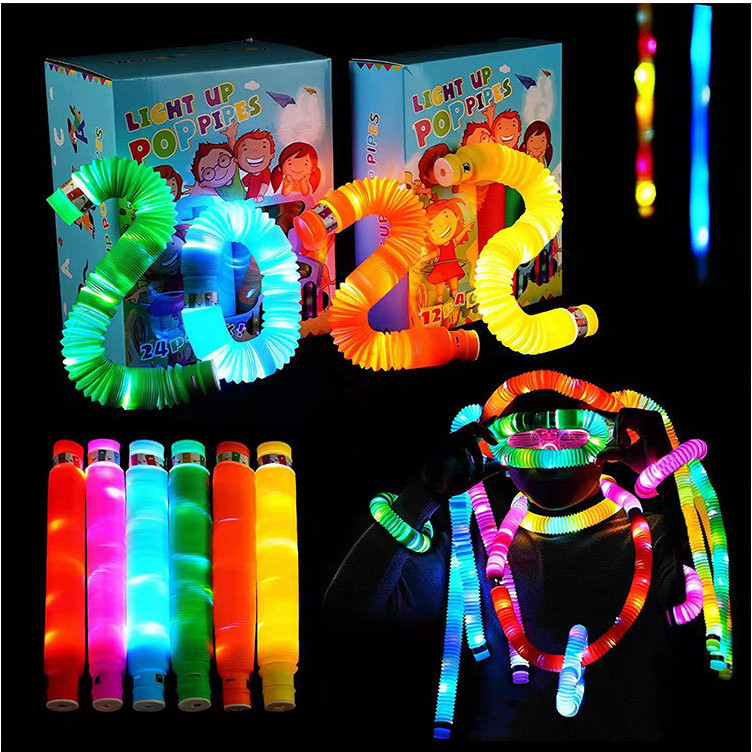 LED Pop Tubes – Telescopic Glow Toys for Birthday & Party Fun | Shopee ...