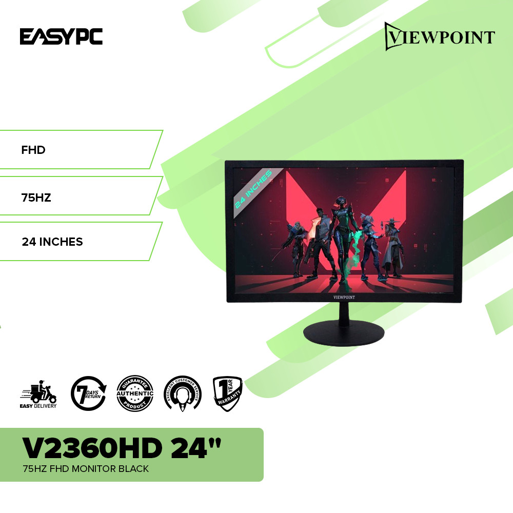 EasyPC | Viewpoint V2360HD 24 inch 75HZ FHD Monitor| Black | Shopee ...