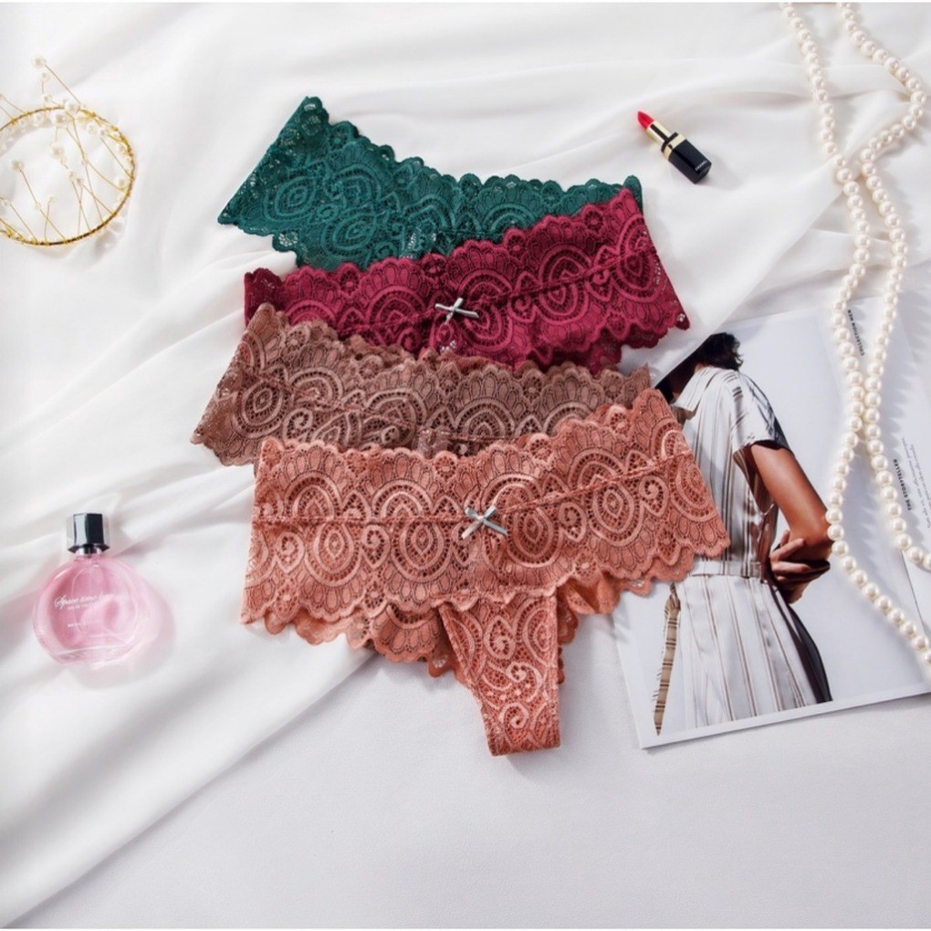 ZXYOUPING 1/4pcs T Back Lace Panty Seamless G String for Women Low Rise ...