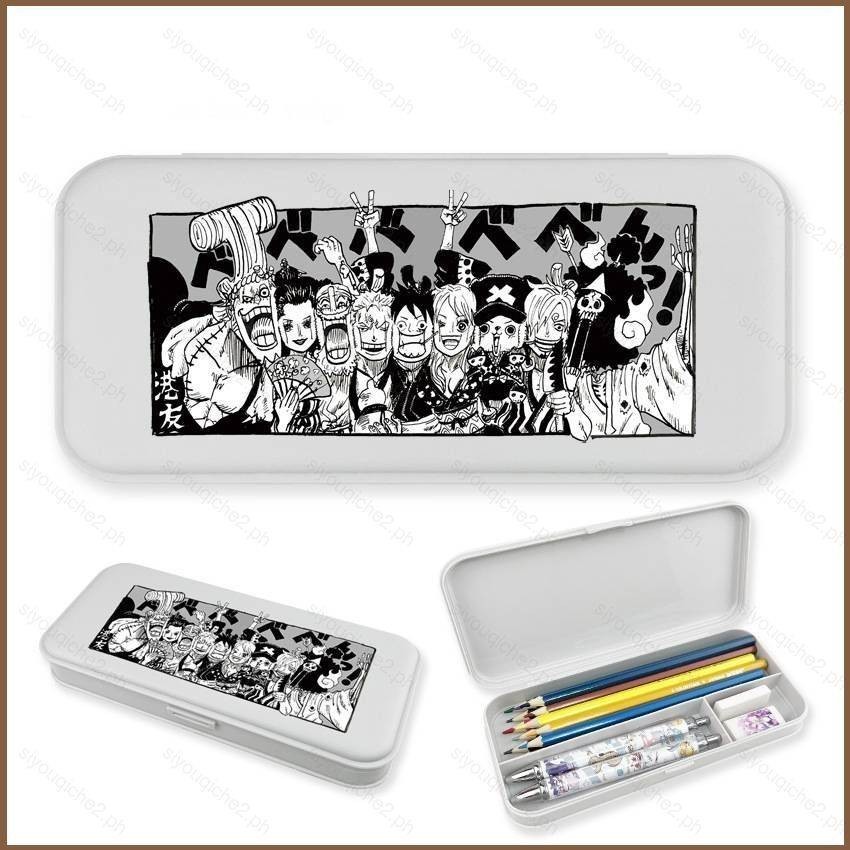 sy One Piece Cartoon Anime Pencil Box student Pen Storage Box Children ...
