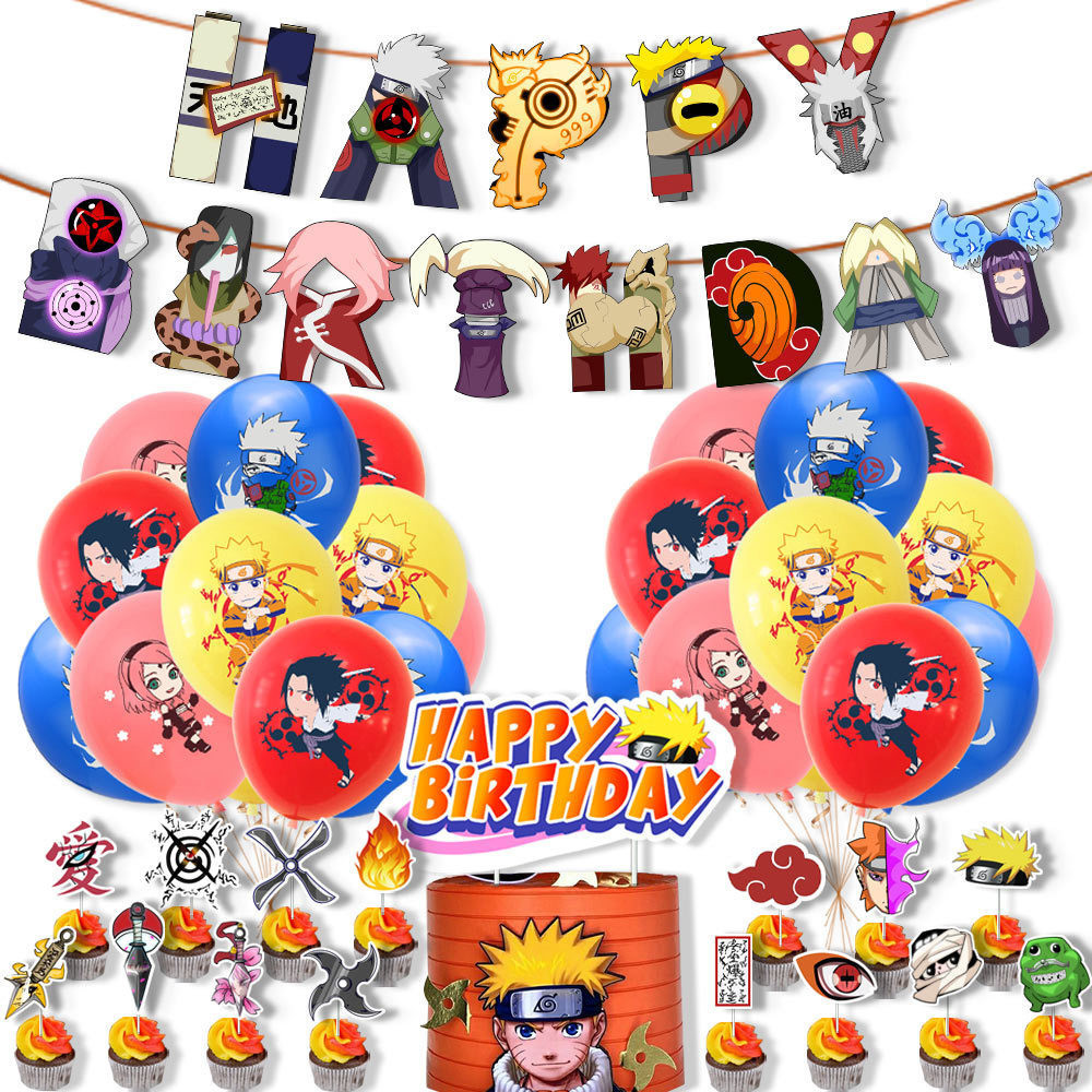 Naruto Theme Birthday Party Supplies. Include “Happy Birthday” Banner ...