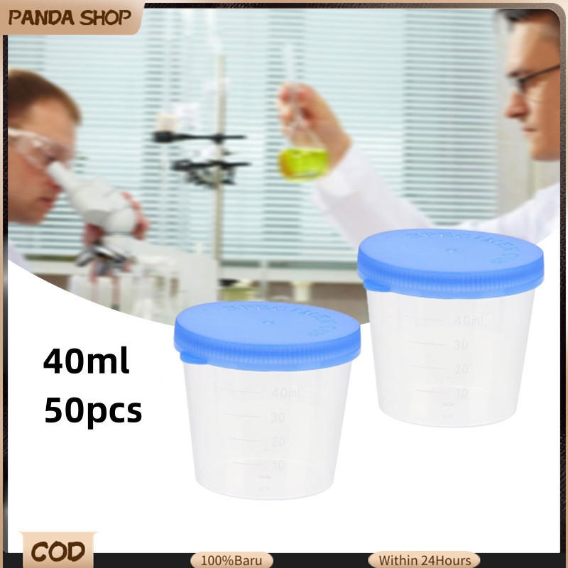 50pcs 40ml Clamshell Urine Cup Disposable Urine Specimen Cup ...
