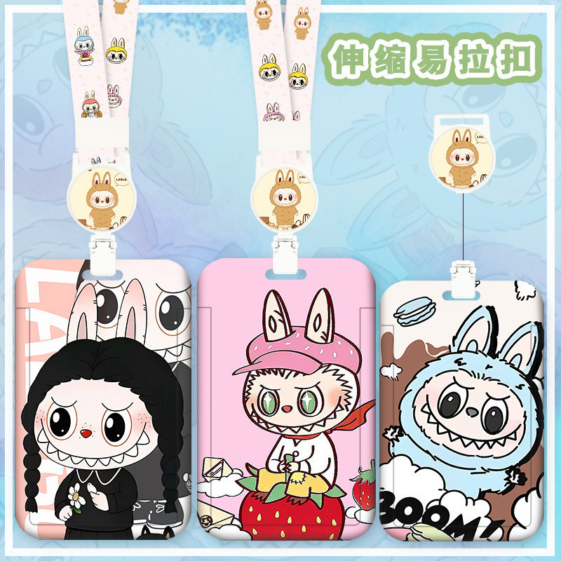 Back To School LABUBU Card Holder Hard Shell Cover ID Case RFID ...