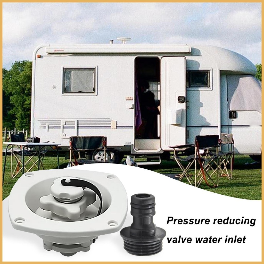 RV City Water Inlet Wall Mount Water Filler Regulator RV Fresh Water ...