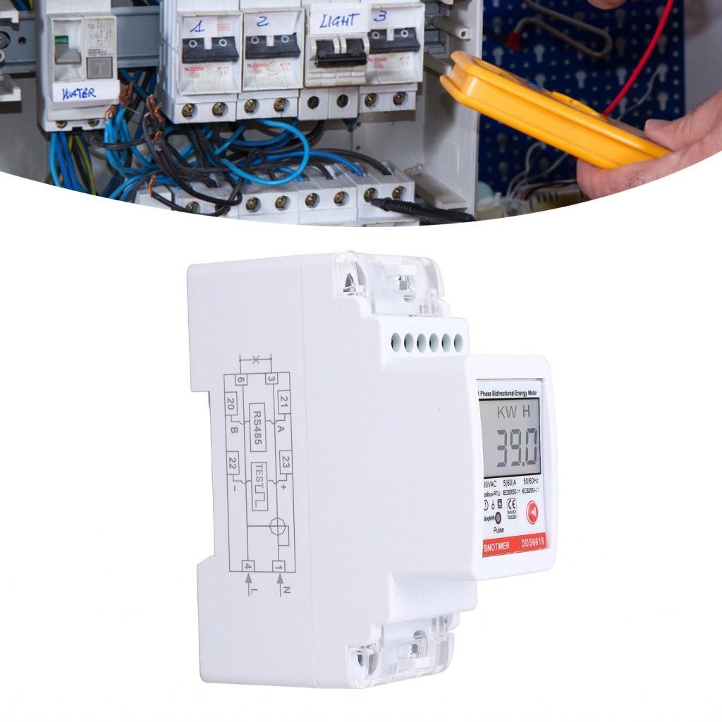 Maib Single Phase Energy Meter AC230V 5A Electricity Usage LED Pulse ...