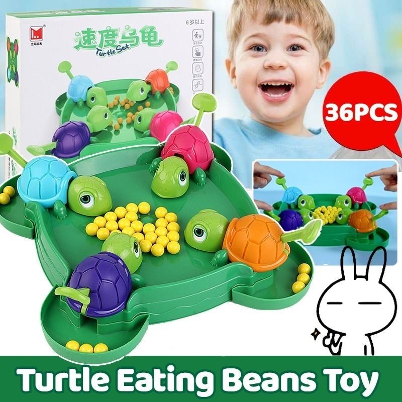 Hungry Turtle Eating Beans Toy Parent-Child Interactive Party Desktop ...