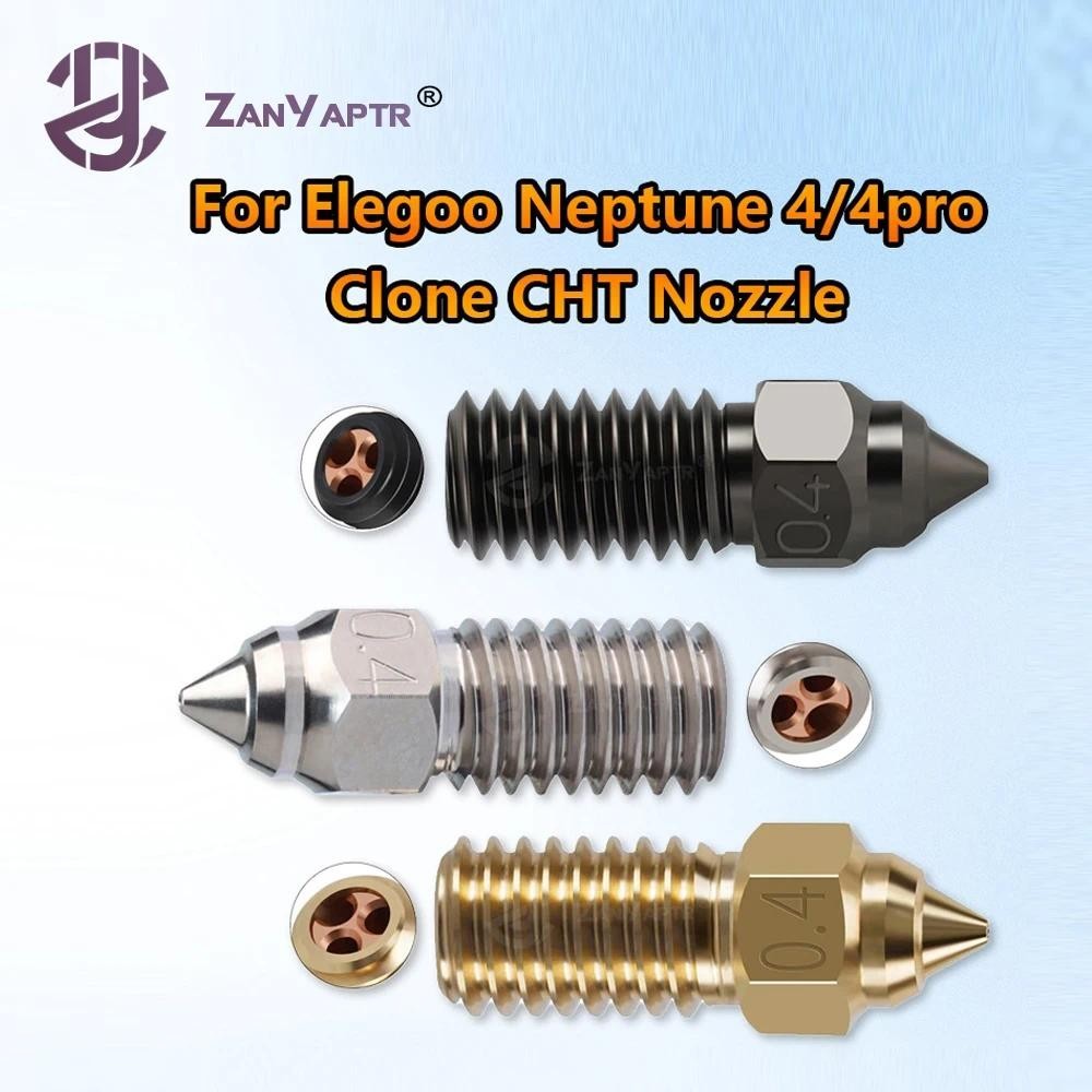 For Elegoo Neptune 4/Pro Nozzle Clone Brass Nozzle High Flow Hardened ...