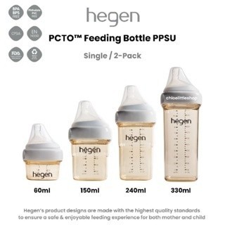 Hegen PCTO Feeding Bottle PPSU 8oz 150ml 240ml 330ml/ anti Colic Baby Milk Bottle | Shopee ...