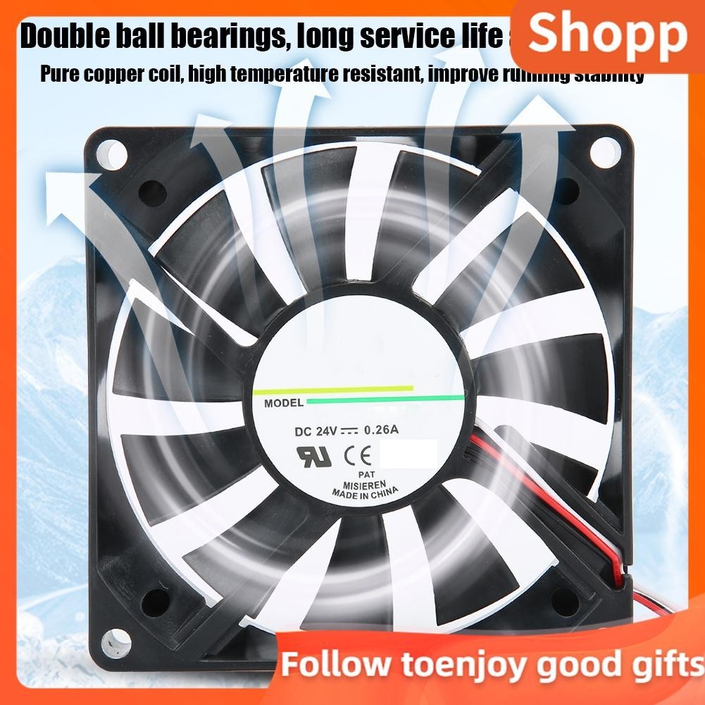 Shopp 24V 0.26A Cooling Fan 4800RPM Cooler Heatsink 80 x 15mm for ...