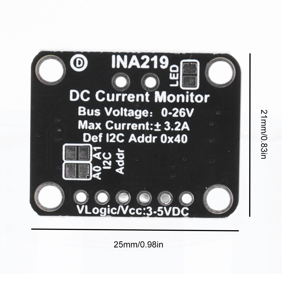 Rain INA219 DC Current Sensor Breakout Power Module I2C Interface DC Current/Power Monitoring ...