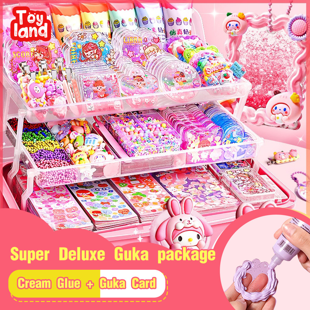 Guka Set Box Guka Sticker Tool Set Goo Card DIY Cream Guke Luxury Girls ...