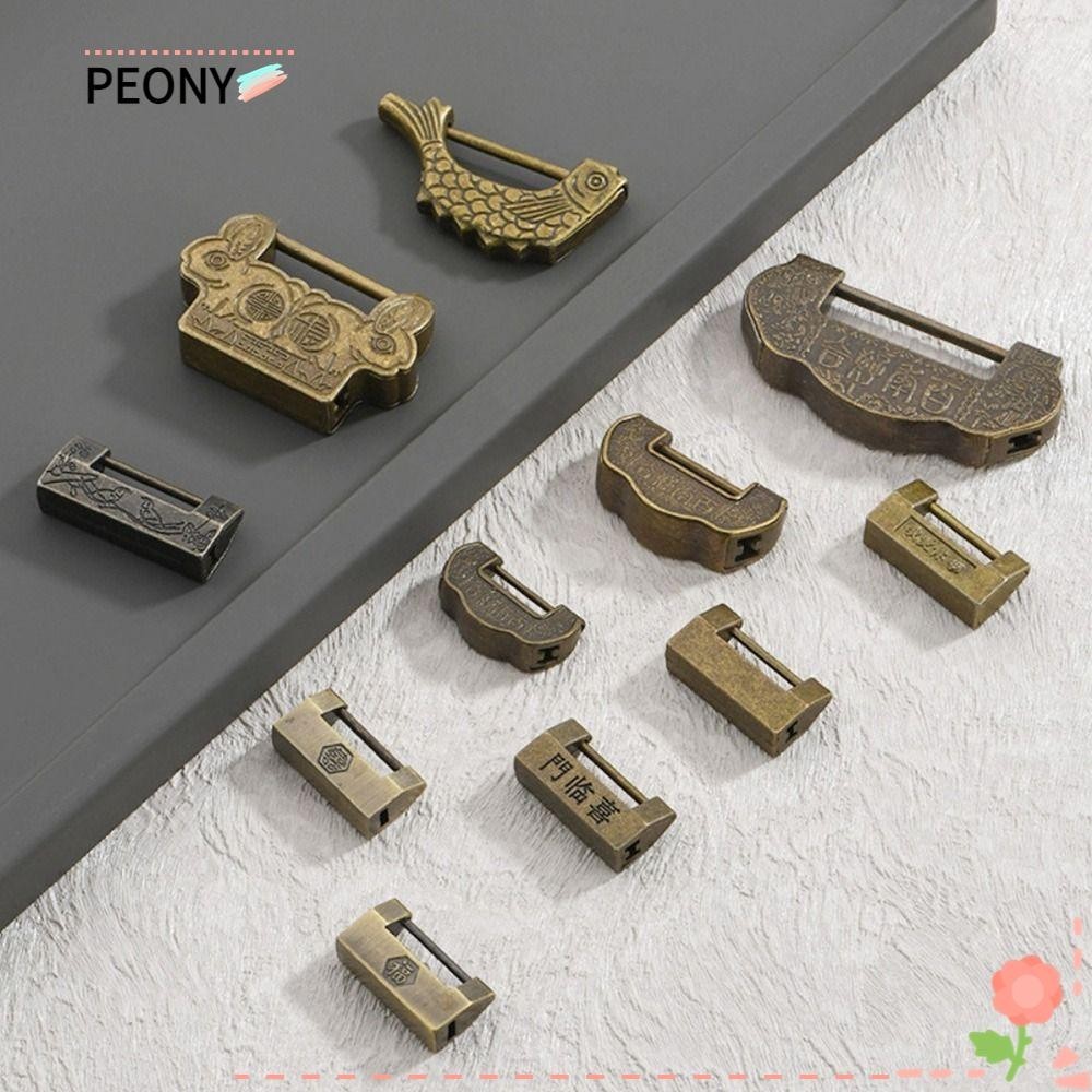 PEONY Padlock, Zinc Alloy Mini Vintage Lock, Decorative Antique Retro ...