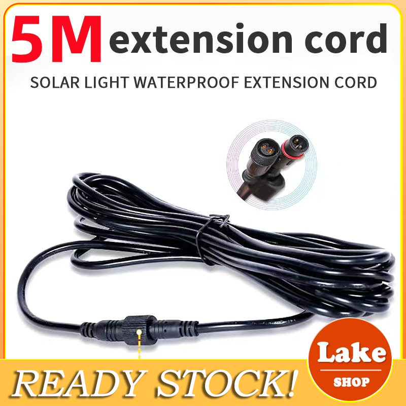 Solar Light Extension Cable Thick 10M Wire Power Cord Solar Powered ...