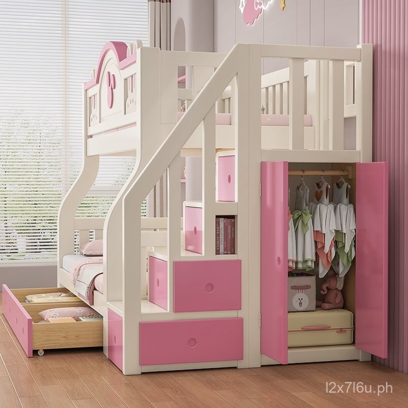Bunk Bed Double Layer Bed All Solid Wood p Mother Bed Two-Layer ...