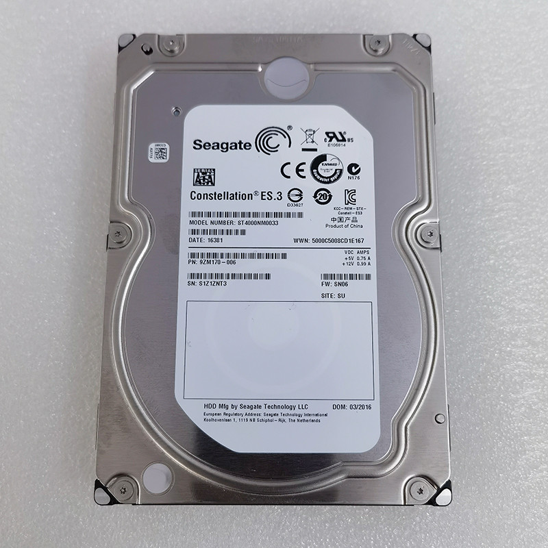 Seagate ST4000NM0033 Enterprise-class 3.5" 4TB 7.2K 128MB SATA 6.0Gb/s ...